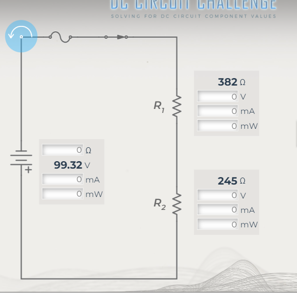 Solved SOLVING FOR DC CIRCUIT COMPONENT VALUES | Chegg.com