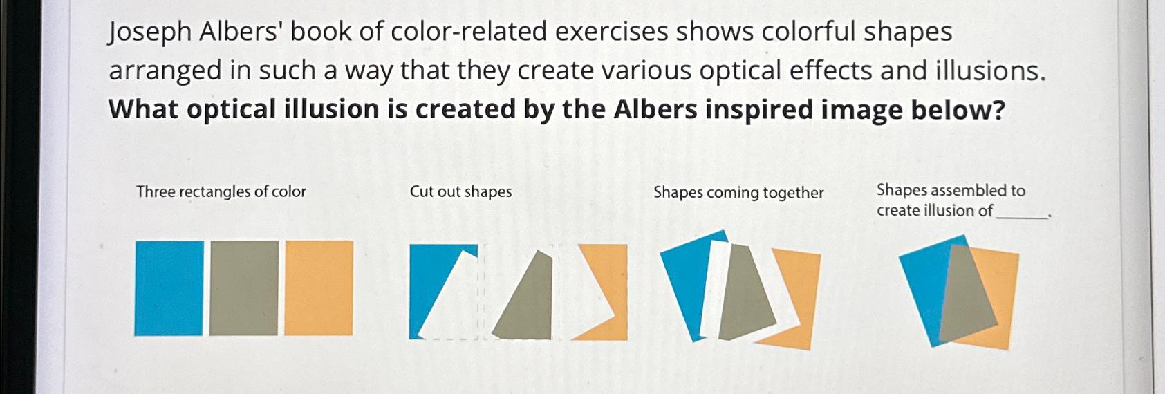 Solved Joseph Albers' book of color-related exercises shows | Chegg.com