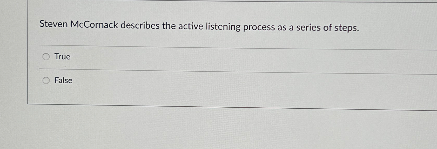 Solved Steven McCornack describes the active listening | Chegg.com