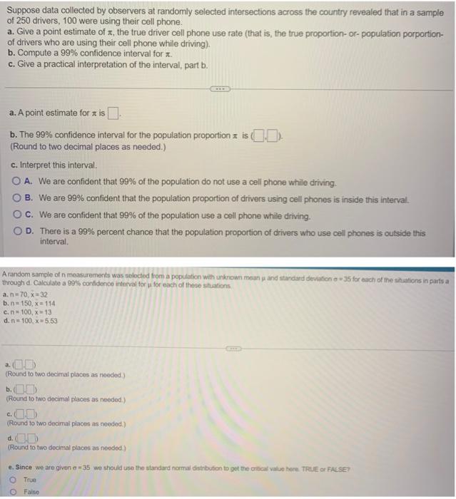 Solved Suppose data collected by observers at randomly | Chegg.com