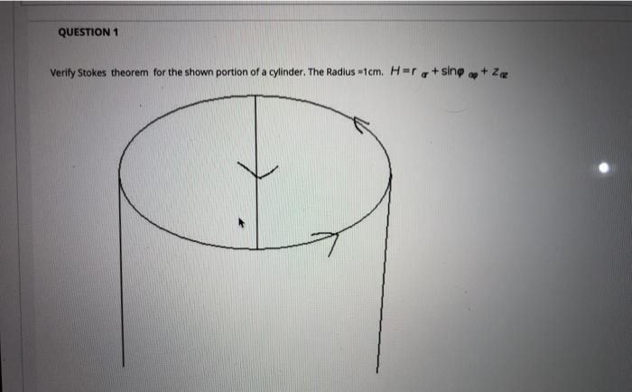 Solved QUESTION 1 Verify Stokes theorem for the shown | Chegg.com
