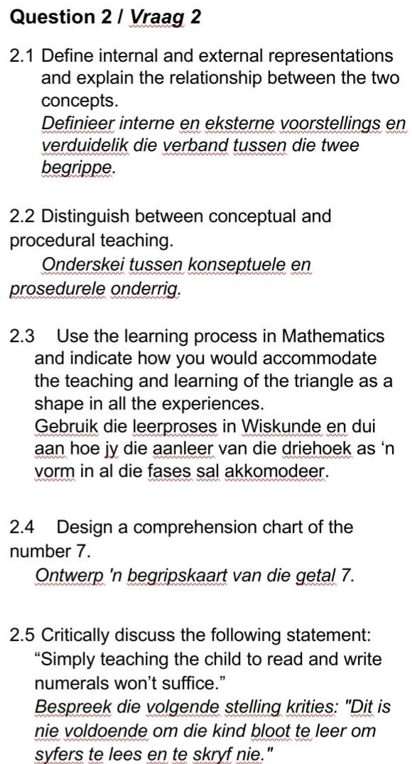 Solved 2.1 Define internal and external representations and | Chegg.com