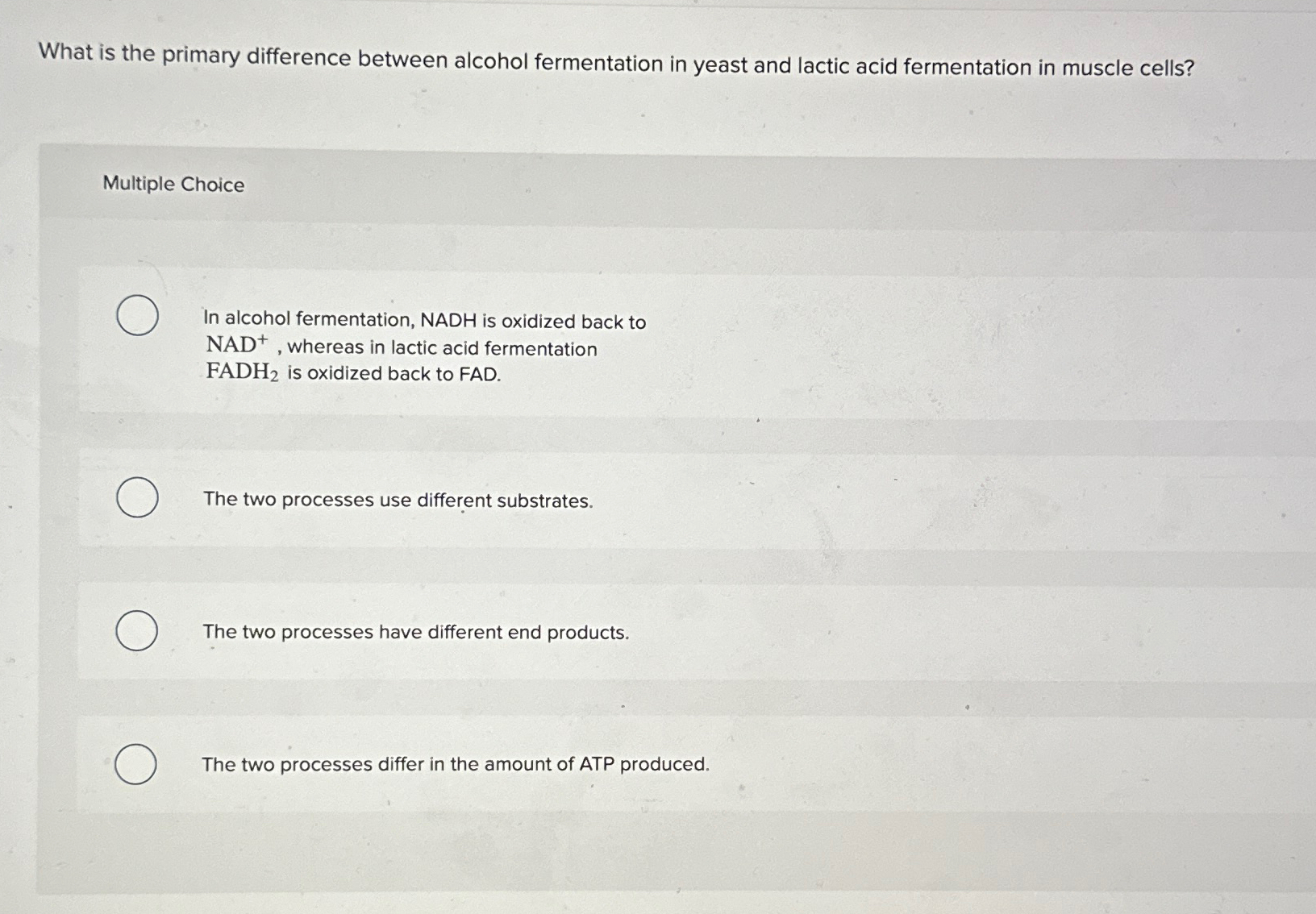 Solved What is the primary difference between alcohol | Chegg.com