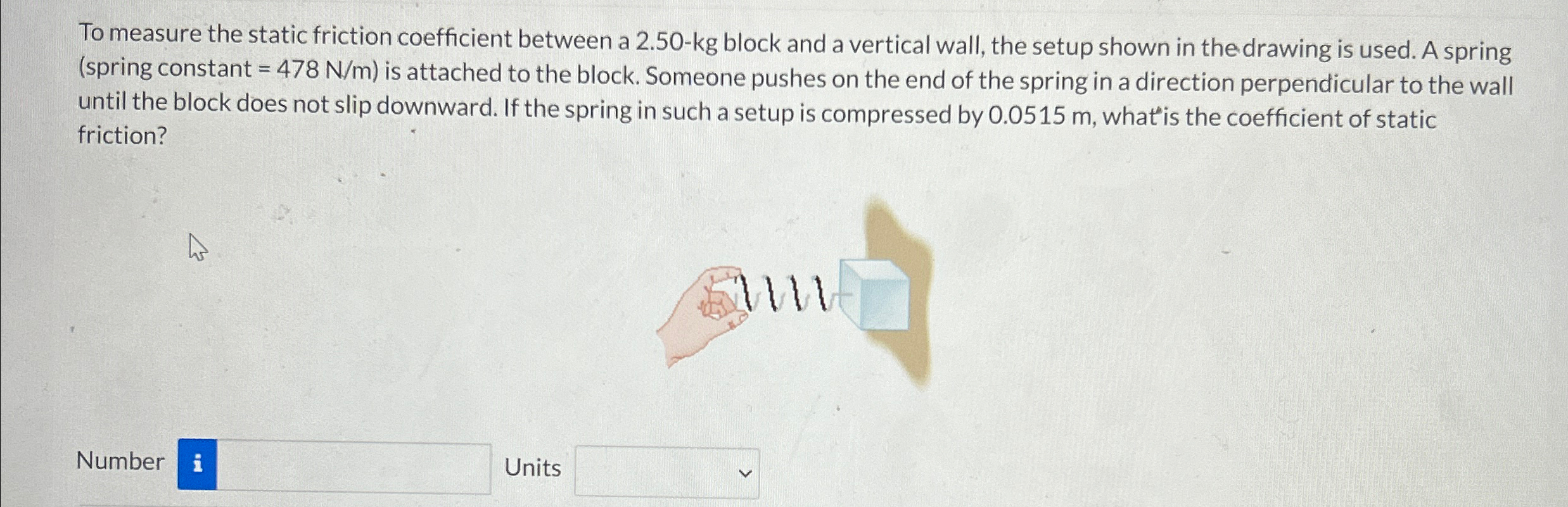 Solved To measure the static friction coefficient between a | Chegg.com