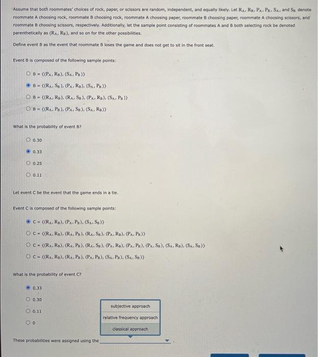 Solved 4. Assigning probability to events - | Chegg.com