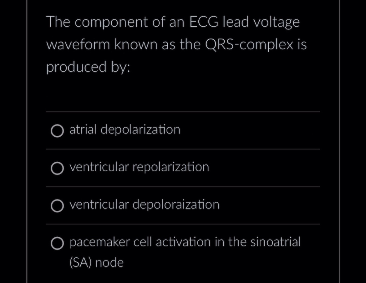 Solved The component of an ECG lead voltage waveform known | Chegg.com