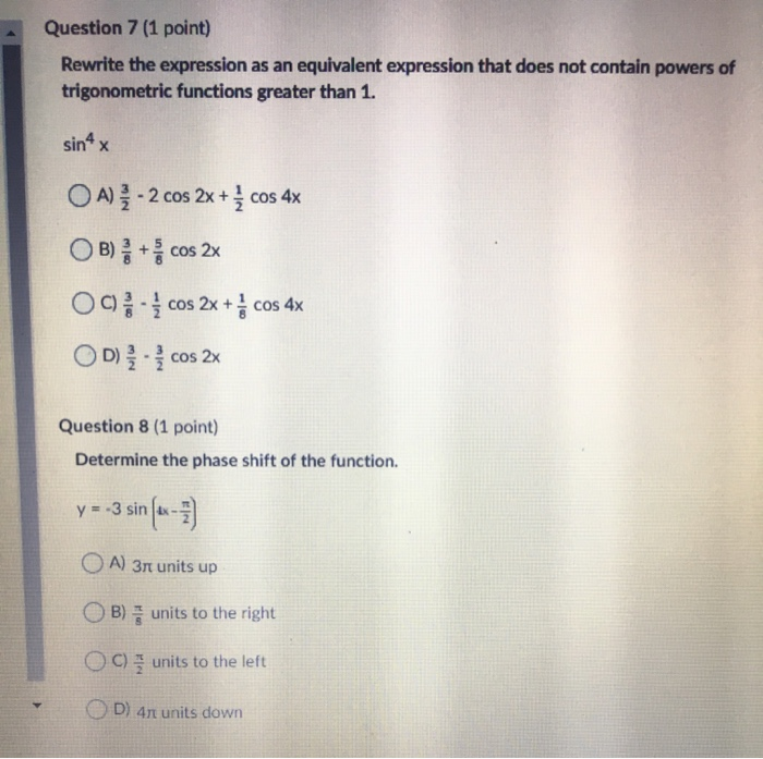 Solved Question 7 (1 point) Rewrite the expression as an | Chegg.com