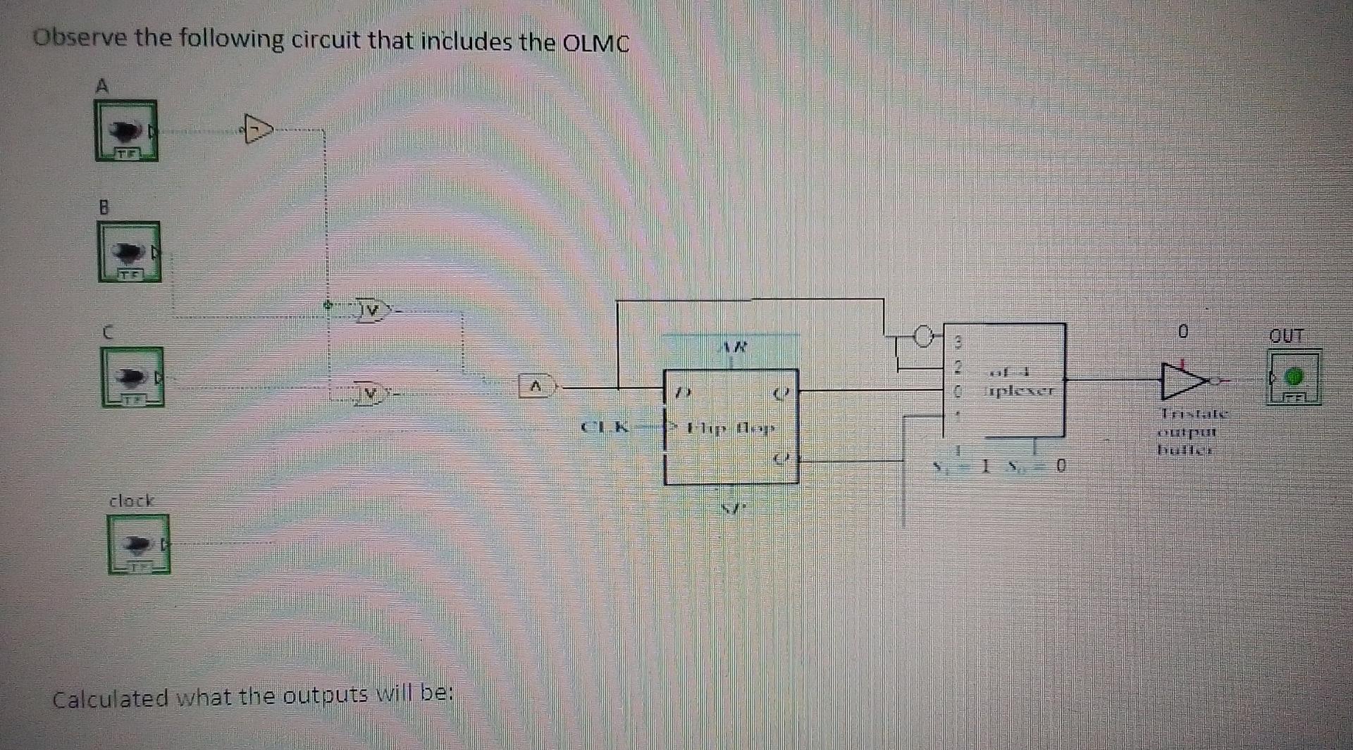 Solved Observe the following circuit that includes the OLMC | Chegg.com
