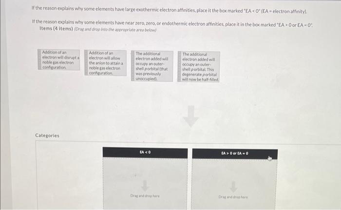 Solved If the reason explains why some elements have large | Chegg.com