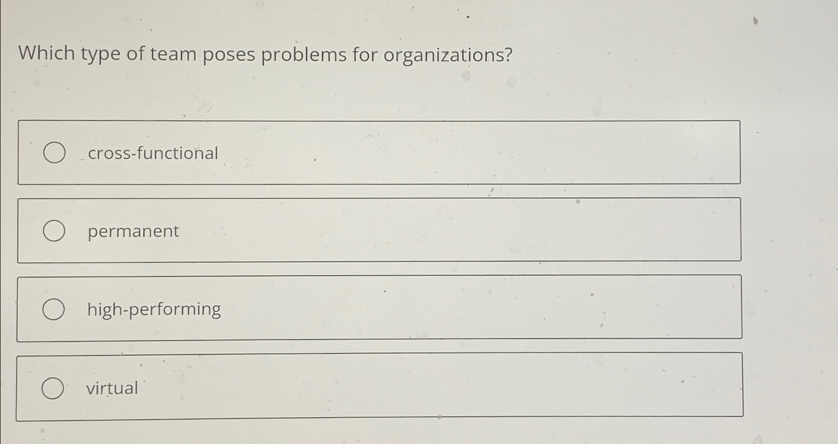 Solved Which type of team poses problems for | Chegg.com