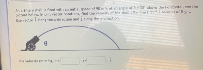 Solved An artillery shell is fired with an initial speed of | Chegg.com