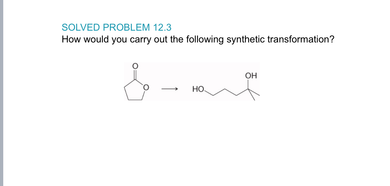 Solved SOLVED PROBLEM 12.3How would you carry out the | Chegg.com Solved SOLVED PROBLEM 12.3How would you carry out the | Chegg.com
