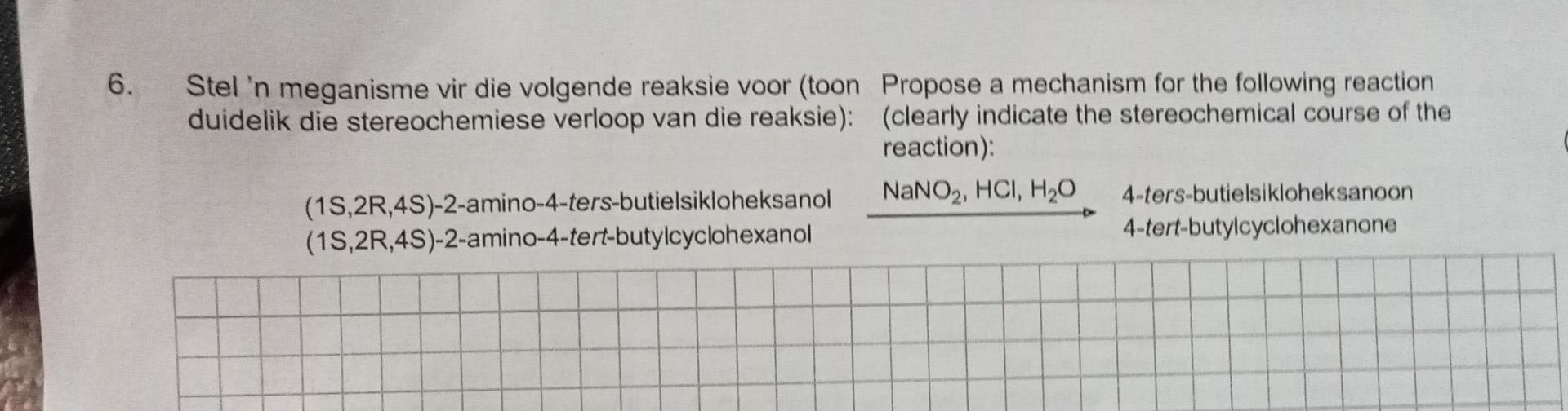 Solved Stel ' n meganisme vir die volgende reaksie voor | Chegg.com