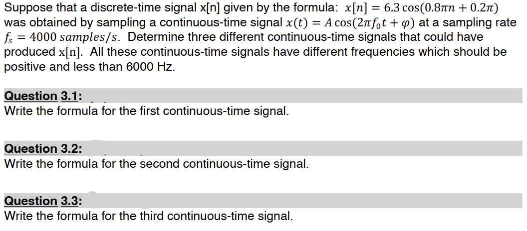 Solved Suppose that a discrete-time signal x[n] ﻿given by | Chegg.com