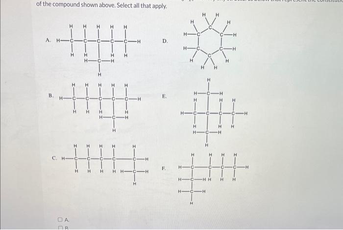 Solved The compound shown above has the molecular formula | Chegg.com