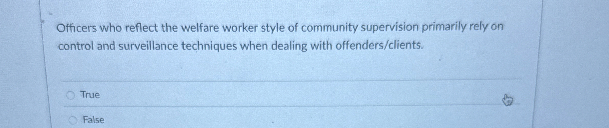 Solved Officers who reflect the welfare worker style of | Chegg.com