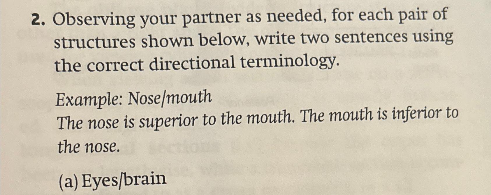 Solved Observing your partner as needed, for each pair of | Chegg.com