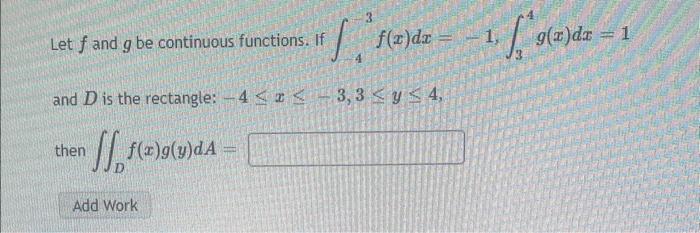 Solved Let f and g be continuous functions. If | Chegg.com
