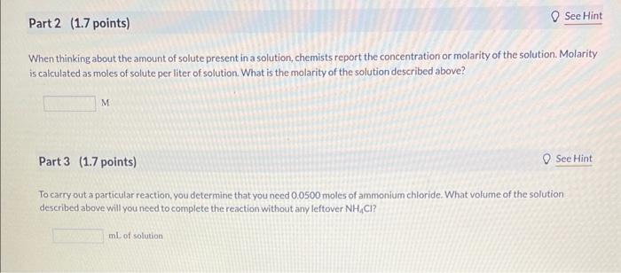 Solved When chemists work with solid materials, we simply | Chegg.com