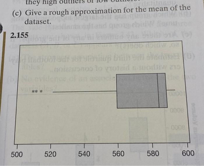 Solved they high (c) Give a rough approximation for the mean | Chegg.com