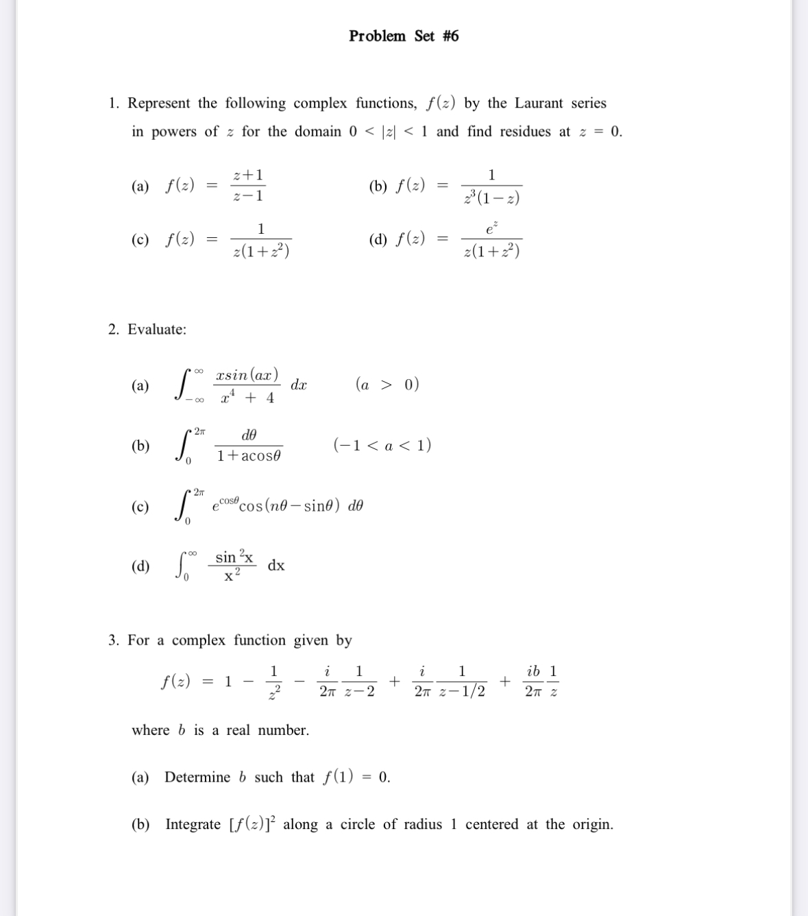 Solved Problem Set #6Represent the following complex | Chegg.com
