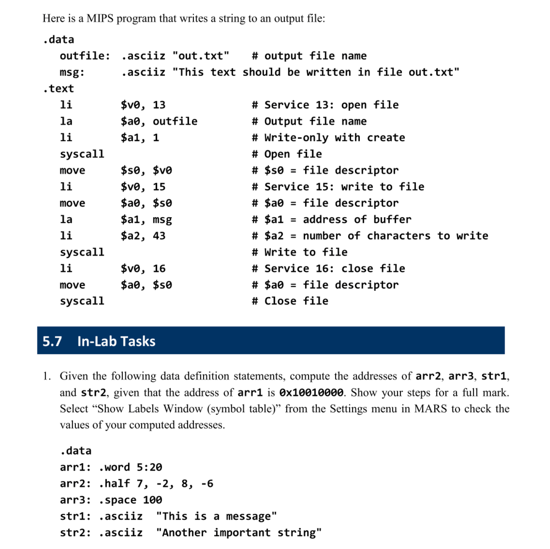 Solved Given the following data definition statements, | Chegg.com