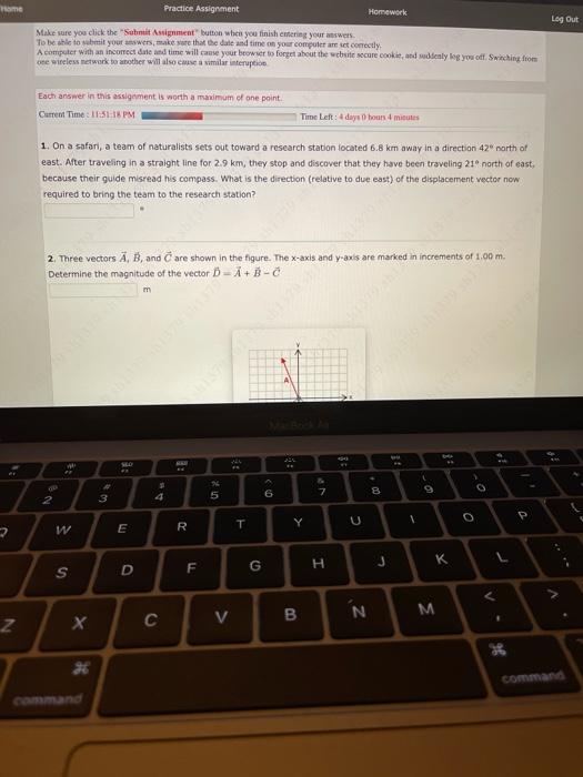 Solved Home Practice Assignment Homework Log Out Make sure | Chegg.com