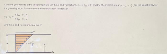 Solved Combine your results of the linear strain rates in | Chegg.com