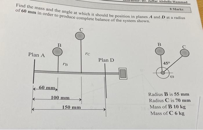 Solved Find the mass and the angle at which it should be | Chegg.com