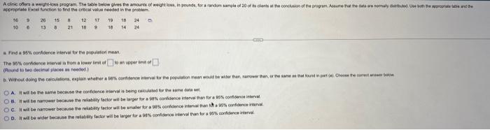 Solved Aclinic ofers a whose program. The late below gives | Chegg.com