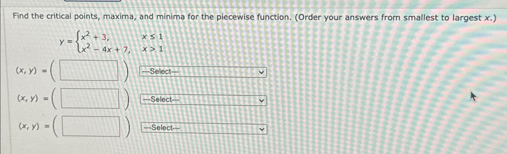 Solved Find the critical points, maxima, and minima for the | Chegg.com