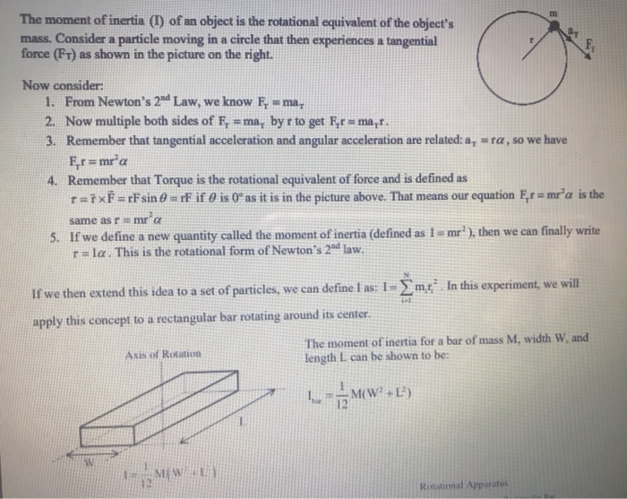 Solved Preliminary Assignment 1) A Pasco rotational motion | Chegg.com