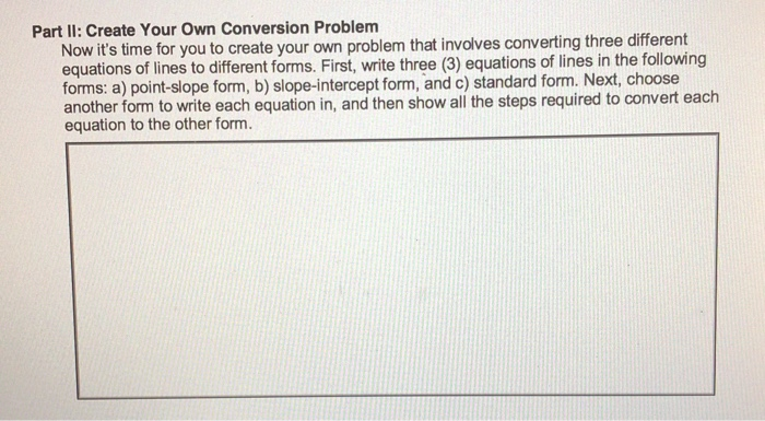 Solved Assignment: Converting Between Forms Convert each | Chegg.com