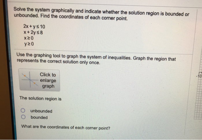 Solved Solve the system graphically and indicate whether the | Chegg.com