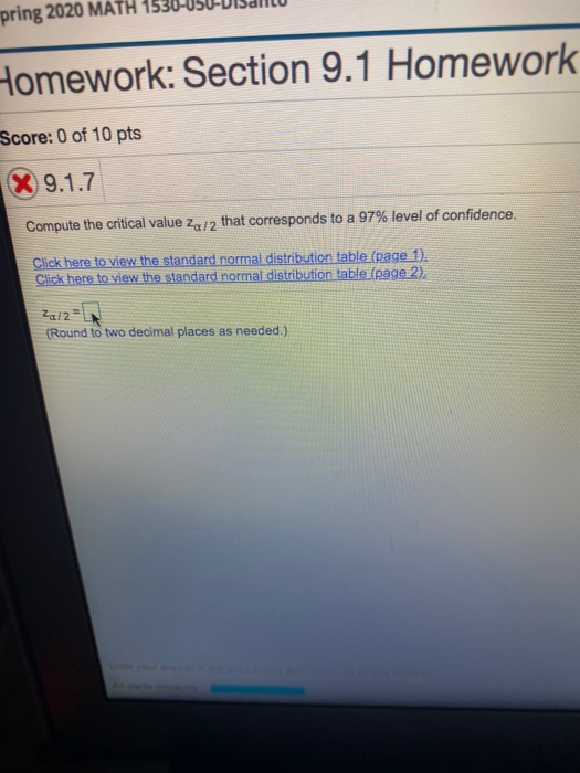 Solved pring 2020 MATH 1530-05U-VISAILU Homework: Section | Chegg.com Solved pring 2020 MATH 1530-05U-VISAILU Homework: Section | Chegg.com