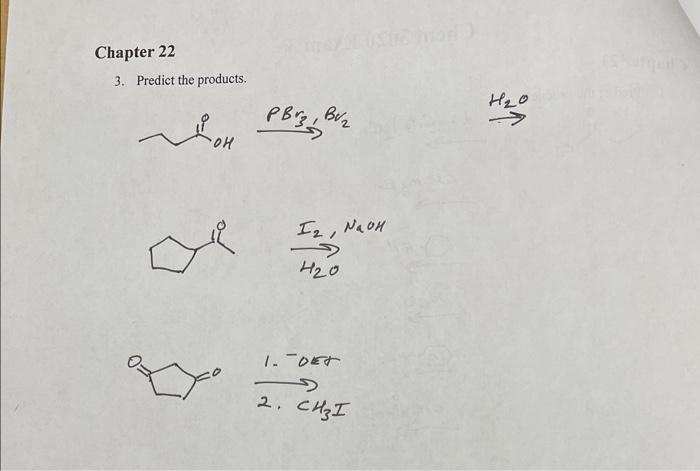 Solved 3. Predict the products. | Chegg.com