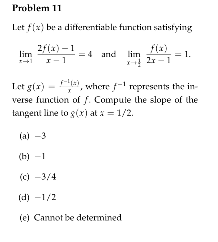 Solved Problem 11Let f(x) ﻿be a differentiable function | Chegg.com