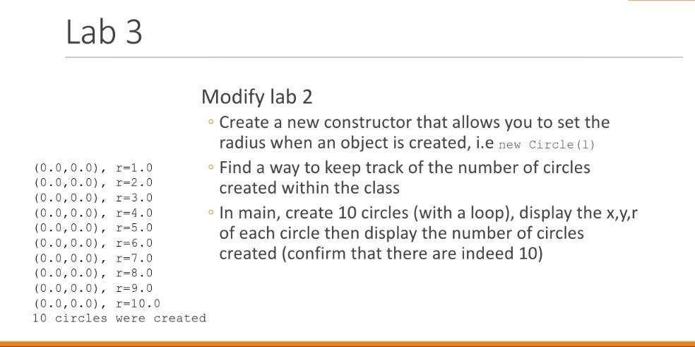 Solved Lab 3 (0.0,0.0), r-1.0 (0.0,0.0), r=2.0 (0.0,0.0), | Chegg.com