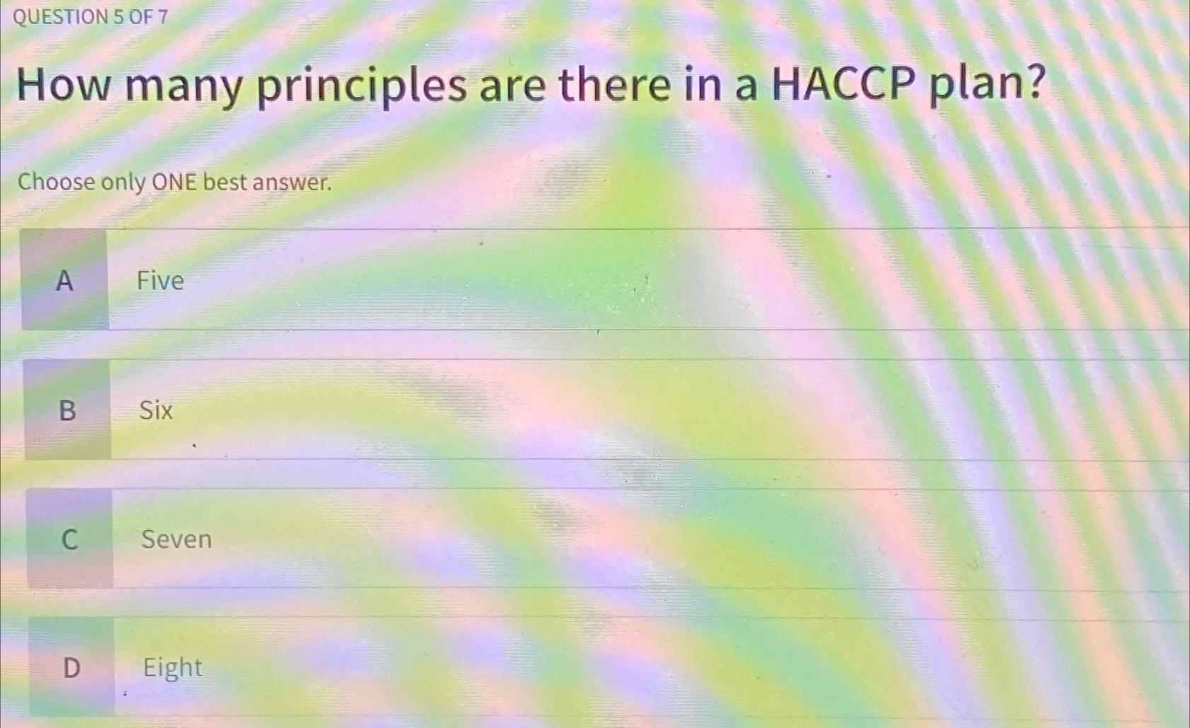 Solved QUESTION 5 ﻿OF 7How many principles are there in a | Chegg.com