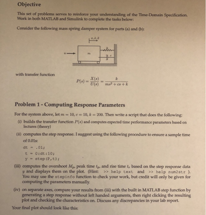 Problem 1 . Include your well-commented MATLAB code | Chegg.com
