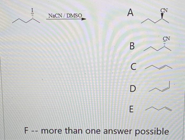 Solved w A DMSO + CH3SH + KOH + SH B SCH С D OH E A | Chegg.com