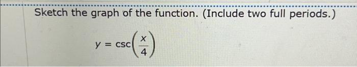 Solved Sketch the graph of the function. (Include two full | Chegg.com