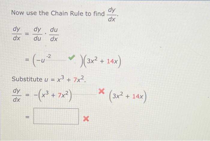 Solved Now use the Chain Rule to find dxdy. | Chegg.com