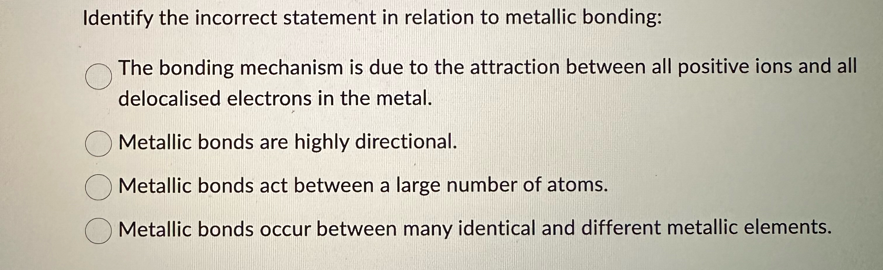Solved Identify the incorrect statement in relation to | Chegg.com