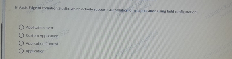 Solved In AssistEdge Automation Studio, which activity | Chegg.com