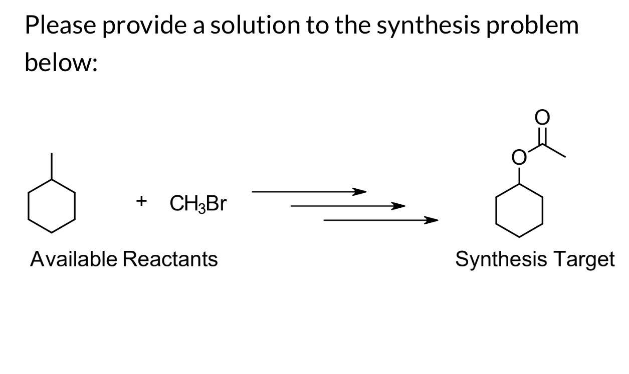 Solved Please provide a solution to the synthesis problem | Chegg.com