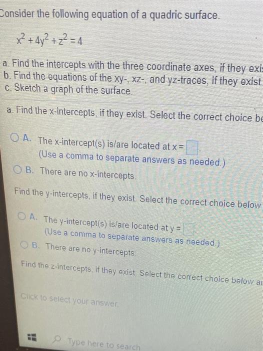 Solved Consider the following equation of a quadric surface. | Chegg.com