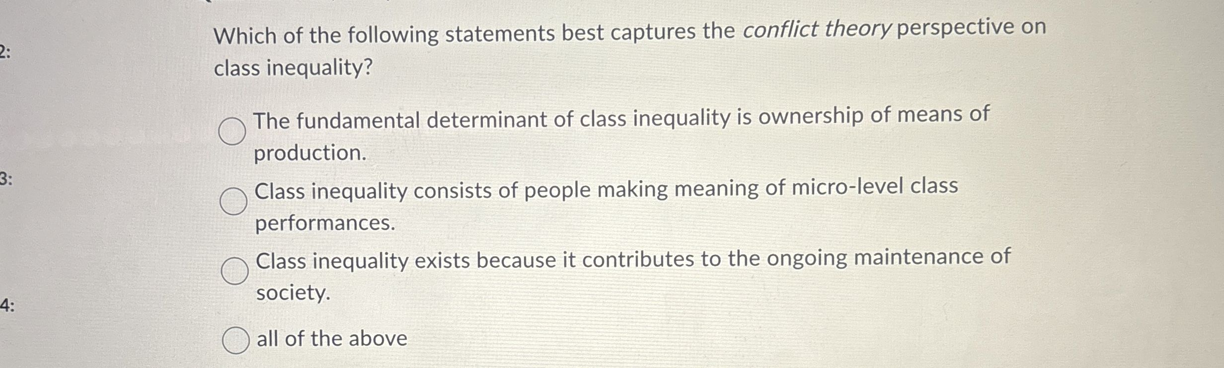 Solved Which of the following statements best captures the | Chegg.com