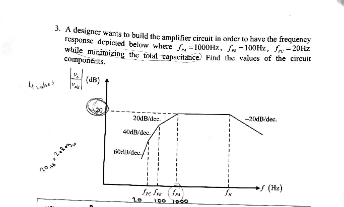 Solved A designer wants to build the amplifier circuit in | Chegg.com