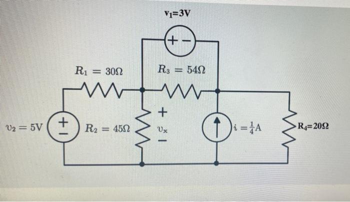 Solved So the goal is to find Vx from the following circuit | Chegg.com